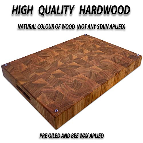 Large Reversible Wood cutting boards for kitchen 17×13 inch Wooden butcher block Cutting board End grain cutting boards with juice groove Cherry Heavy duty non-slip Wooden chopping bloks