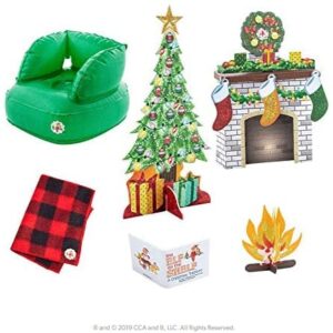 The Elf on the Shelf Scout Elves at Play Set: Cozy Christmas Story Time, Peppermint Plane Ride and Balloon Ride