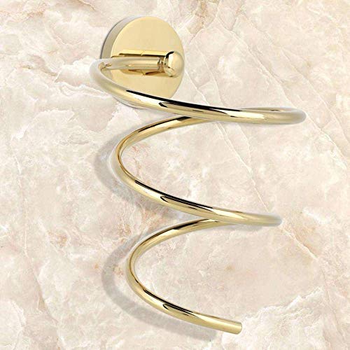 JF-XUAN Golden Wall-Mounted Hair Dryer Holder Bathroom Organizer Shelf Storage Hairdryer Holder Wall Shelves for Barbershop Bathroom Hair Dryer Rack