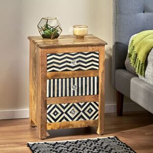 Christopher Knight Home NIGHTSTAND, Natural + Black