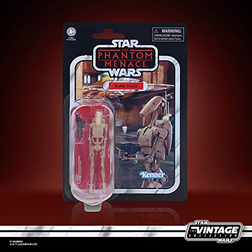 STAR WARS The Vintage Collection Battle Droid Toy, 3.75-Inch-Scale The Phantom Menace Figure, Toys for Kids Ages 4 and Up