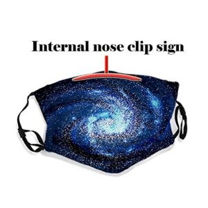 Kids Reusable Face Bandanas Cute Cartoon Galaxy Pattern Breathable Cloth Face Covering with Adjustable Ear Loops for Children UV Protection -6 Pack