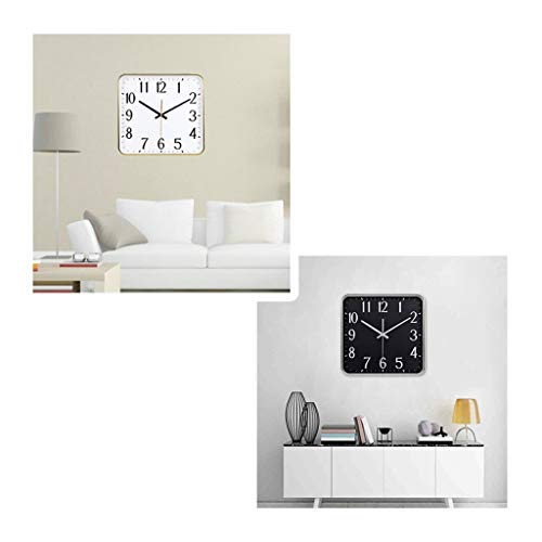 zxb-shop Wall Clock for Living Room Kitchen Creative Kitchen/Living Room/Office Large Ultra-Quiet Quartz-Free Movement Rectangular Design Wall Clock (13 Inches) Home/Office/Classroom/School Clock