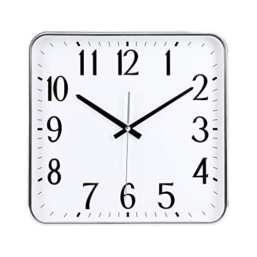 zxb-shop Wall Clock for Living Room Kitchen Creative Kitchen/Living Room/Office Large Ultra-Quiet Quartz-Free Movement Rectangular Design Wall Clock (13 Inches) Home/Office/Classroom/School Clock