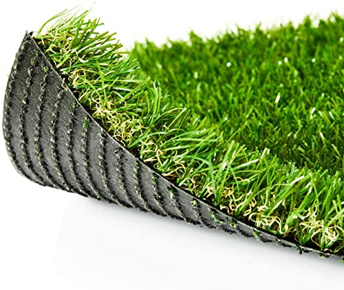 ZGR Premium Artificial Grass 3' x 4' Outdoor Rug, 1.38" Realistic Thick Turf for Garden, Yard, Fake Lawn, Dogs Synthetic Grass Mat, Non-Toxic, Rubber Backed with Drainage Holes, Customized Sizes