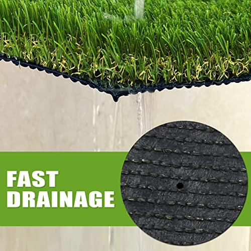 ZGR Premium Artificial Grass 3' x 4' Outdoor Rug, 1.38" Realistic Thick Turf for Garden, Yard, Fake Lawn, Dogs Synthetic Grass Mat, Non-Toxic, Rubber Backed with Drainage Holes, Customized Sizes