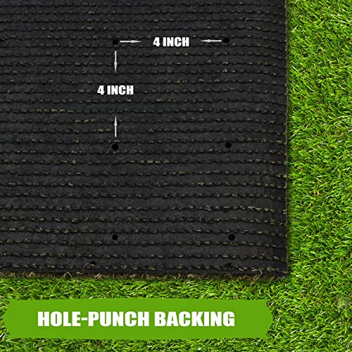 ZGR Premium Artificial Grass 3' x 4' Outdoor Rug, 1.38" Realistic Thick Turf for Garden, Yard, Fake Lawn, Dogs Synthetic Grass Mat, Non-Toxic, Rubber Backed with Drainage Holes, Customized Sizes