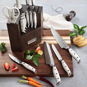 Jourmet 15PC Knife Block Set, High Carbon Stainless Steel Blade with Block and Knife Sharpener