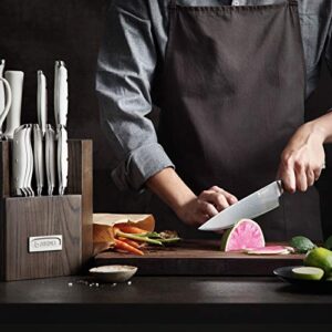 Jourmet 15PC Knife Block Set, High Carbon Stainless Steel Blade with Block and Knife Sharpener