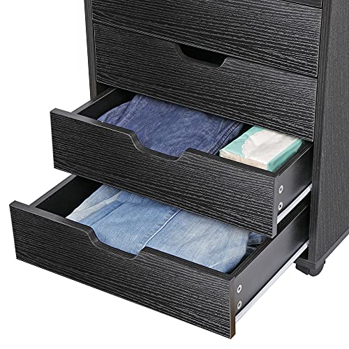 ZENY 5 Drawers Office Storage Cabinet with Casters Under Desk Cabinet Storage Desk Drawers, Home Furniture Drawer Cabinet Organizer Side Table