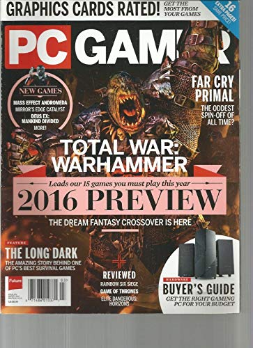 PC GAMER MAGAZINE, MARCH 2016, ISSUE 276 ~