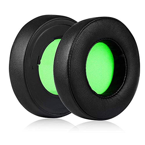 Kraken Pro V2 Ear Pads, Oval Replacement Headphones Ear Cushions Protein Leather Memory Foam Earpads Cover Earmuffs Repair Parts for Razer Kraken Pro 7.1 V2 Gaming Headset Easy Installation - Green