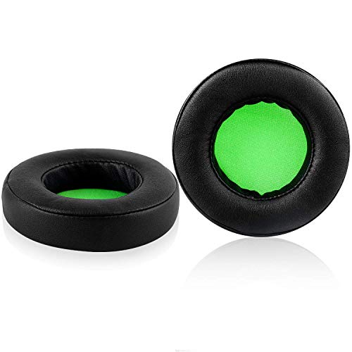 Kraken Pro V2 Ear Pads, Oval Replacement Headphones Ear Cushions Protein Leather Memory Foam Earpads Cover Earmuffs Repair Parts for Razer Kraken Pro 7.1 V2 Gaming Headset Easy Installation - Green