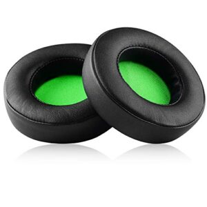 Kraken Pro V2 Ear Pads, Oval Replacement Headphones Ear Cushions Protein Leather Memory Foam Earpads Cover Earmuffs Repair Parts for Razer Kraken Pro 7.1 V2 Gaming Headset Easy Installation - Green