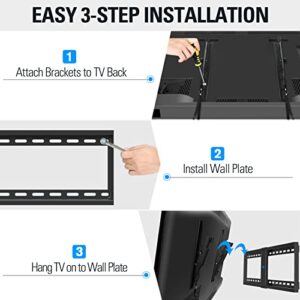 Mounting Dream TV Wall Mount for 42-86" TV, Tilting TV Mount with Level Adjustment Fits 16", 18", 24" Studs Easy for TV Centering, Wall Mount TV Bracket Max VESA 800x400mm, 120 LBS Loading, MD2263-XLK