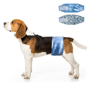 dono disposable male dog wraps, wider doggie puppy diapers 48 count male belly bands, super absorbent, leak-proof fit, excitable urination, incontinence (s)