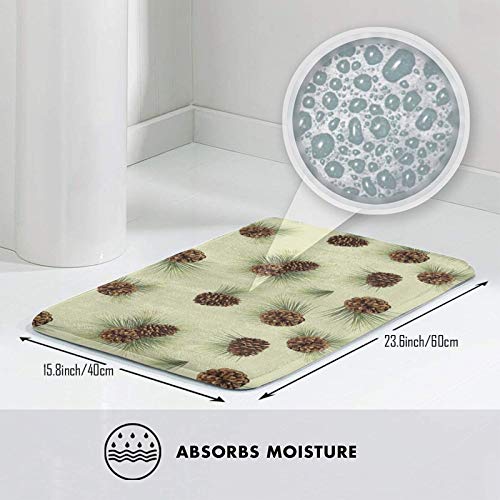 NiYoung Bath Rug Home Decor Door Mat Multipurpose Cute Pinecone Resist Dirt Area Carpet for Living Room, Bedroom, Kitchen Carpet