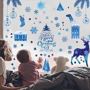 DmHirmg Christmas Window Clings,Christmas Snowflakes Window Clings Decals, Christmas Window Stickers Snowflake Window Clings Decals for Christmas Decorations(9 Pack)