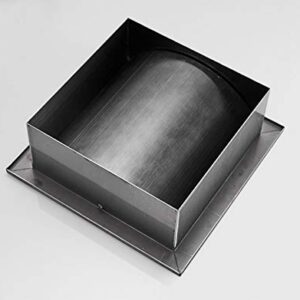 Square Trash and Waste Chute Lid Built-in Countertop- 304 Stainless Steel Balance Flap Cover, Brushed Surface Trash Grommet Swing Trash Can Lid (Silver)