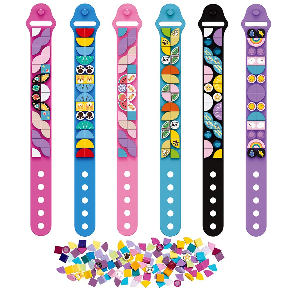 SIENON Bracelets 6PCS, Kids Building Blocks Dots Bracelets, DIY Creative Craft Bracelet Making Kit for Kids, Friendship Bracelets, Dots Construction Toys Kit for Birthday for Girls Boys