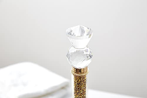 BANQLE Upright Paper Towel Holders, Glam Crystal Kitchen Countertop Decor, Standup Glass Glitter Sparkle Paper Towel Holder, Kitchen Decoration Silver