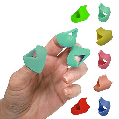 Non-Stick Chip Fingers Tips, Finger Protectors, Finger Covers Protection, 3 pcs (Green)