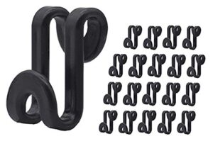 kclongvs 60 pcs clothes hanger connector hooks, mini cascading hanger hooks for velvet huggable hangers, wooden hangers, heavy duty space saving for closet (black,60)