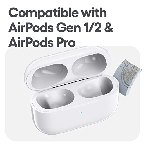 KeyBudz Air Care AirPods Cleaning Kit Accessories Set - Safely Sanitize, Clean and Maintain Your AirPods, AirPods Pro and Other Earphones - Includes Sticky Squares Putty Gunk Remover