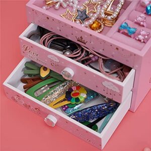 Cokosing jewelry box for girls music boxes for girls kids jewelry box girls jewelry box with 2 Pull Out Drawers, Fairy Princess and Castle Design,Deliver a shiny crown,Upgraded music box.