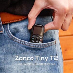 zanco Tiny t2 World's Smallest 3G WCDMA Mobile Phone,Smallest Mini Phone Small Phone Travelling Phone,Pocket Cell Phone(with Voice Changer (Limited Stock Available)