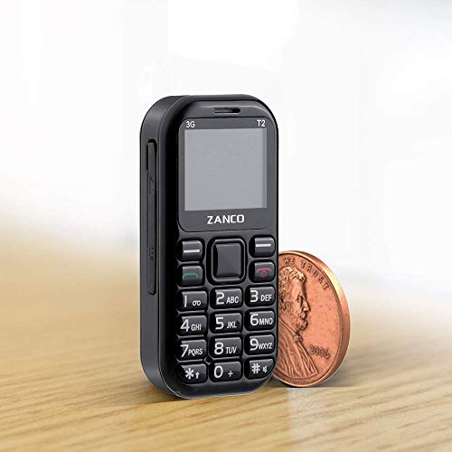 zanco Tiny t2 World's Smallest 3G WCDMA Mobile Phone,Smallest Mini Phone Small Phone Travelling Phone,Pocket Cell Phone(with Voice Changer (Limited Stock Available)