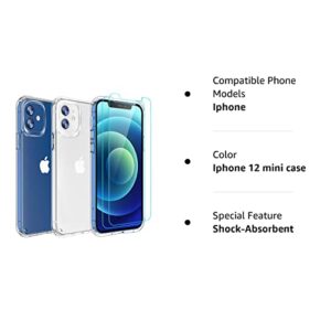 AEDILYS Compatible with iPhone case… (iPhone 12 Mini case)