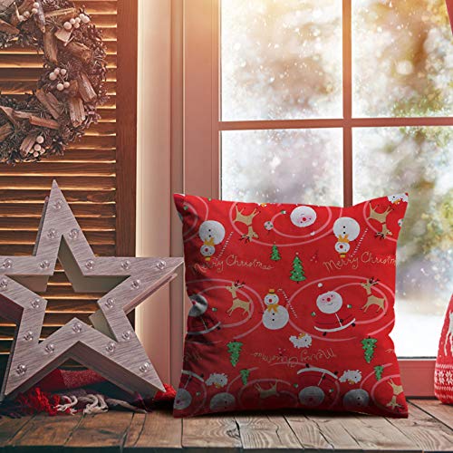 ARTIBETTER 50 X 50cm Cotton Fabric Christmas Fabric Bundles Sewing Square Fabric Scraps Christmas Printing Quilting Squares Christmas Cotton Patchwork for DIY Craft Supplies 8pcs