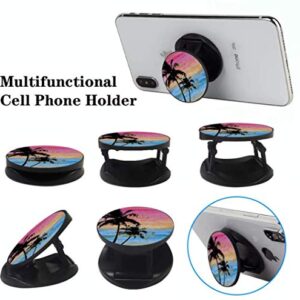 4 Pack Foldable Expanding Cell Phone Finger Stand Holder Compatible with All Smartphones and Tablets Palm Tree