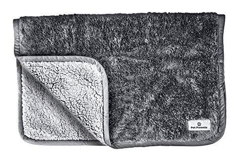 Pet Parents Pawtect Blanket, Premium Waterproof Cat & Dog Blanket with WickQuick & Sherpup Technology, Puppy Blanket, Waterproof Dog Blanket, Blankets for Dogs, Cat Blanket Slate 32x40