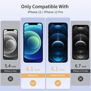 UNBREAKcable Shatterproof Tempered Glass Screen Protector for iPhone 12/12 Pro [2-Pack] [99.99% HD Clear] [Easy Installation Frame] [9H Hardness] [Full Coverage] [Bubble Free] for Apple 6.1''