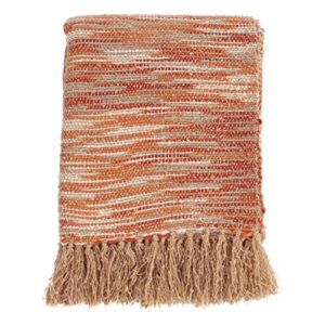 saro lifestyle chindi throw blanket rust, 50"" x60 (th373.ru5060)