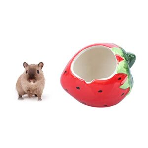 TEHAUX Ceramic Hamster Bed Small Animal Pet Ceramic House Cooling Nest Ceramic Pet House for Hamster/Rabbit