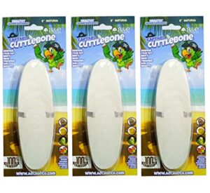 a&e cage company 3 pack of captain cuttlebones, 6 inch, natural