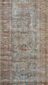 Chris Loves Julia x Loloi Jules Collection JUL-05 Lagoon / Brick 7'-6" x 9'-6" Area Rug