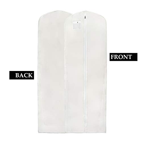 L-Pack Wedding Dress Garment Bag Extra Long White Clothes Cover for Storage or Travel