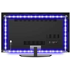 sylvwin tv led backlight,6.56ft led light strip for 30-50in tv,rgb usb led lights with remote & 16 color changing lighting for hdtv,gaming room decor