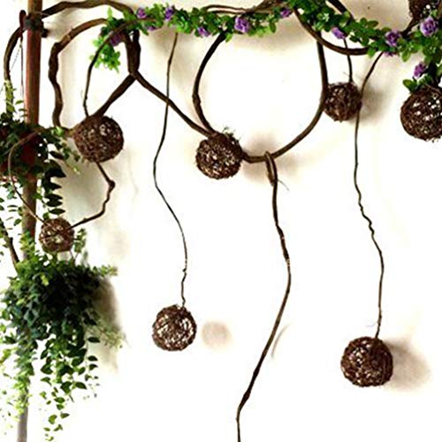 ARTIBETTER 10pcs Wicker Rattan Balls Natural Grapevine Ball Christmas Tree Ball Ornament Parrot Bird Chew Toys for Christmas Party Garden Wall Decoration 6cm