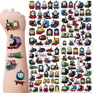 train friend tattoos party supplies decorations favors - waterproof temporary cartoon train stickers for girls boys kids class activity ( 720pcs)