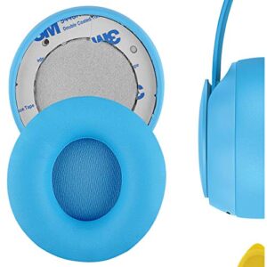 geekria quickfit replacement ear pads for beats solo pro (a1881) headphones ear cushions, headset earpads, ear cups cover repair parts (light blue)