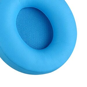 Geekria QuickFit Replacement Ear Pads for Beats Solo Pro (A1881) Headphones Ear Cushions, Headset Earpads, Ear Cups Cover Repair Parts (Light Blue)