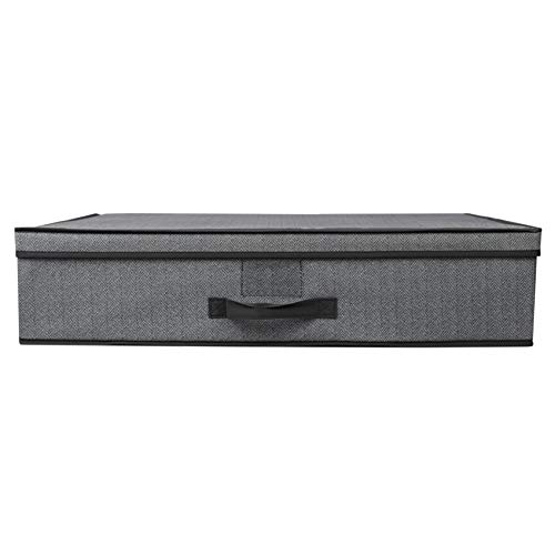 Home Basics SB39008 Under The Bed Storage Box with Label Window, Organizer, Grey