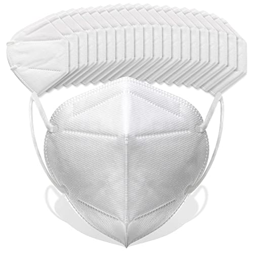 Disposable Face Mask 20 Pack, Earloop Face Protection, 5 Layer Protection Breathable Cup Dust Mask, Comfortable Adjustable Earloop Suitable