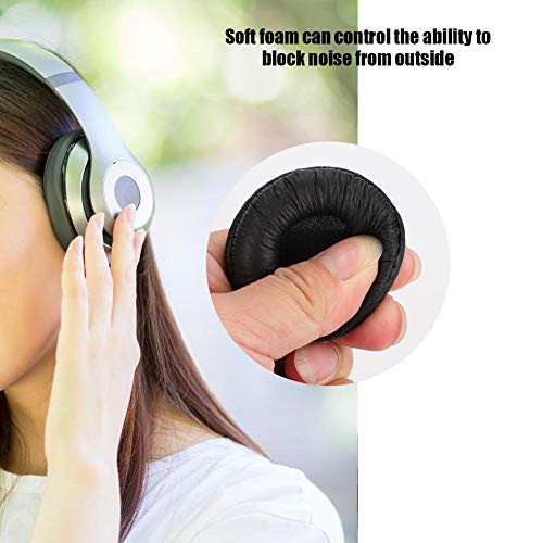 01 Ear Pads Cotton Cushion Durable Earphone Ear Pads, Ear Pads Cushion, Black for Home 55mm Headphones