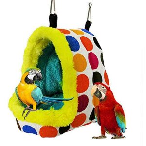 yitaqi parrot nest pet bird nest,warm winter hanging sleeping bag cave hut parrot toy bird bed tent hammock(m)